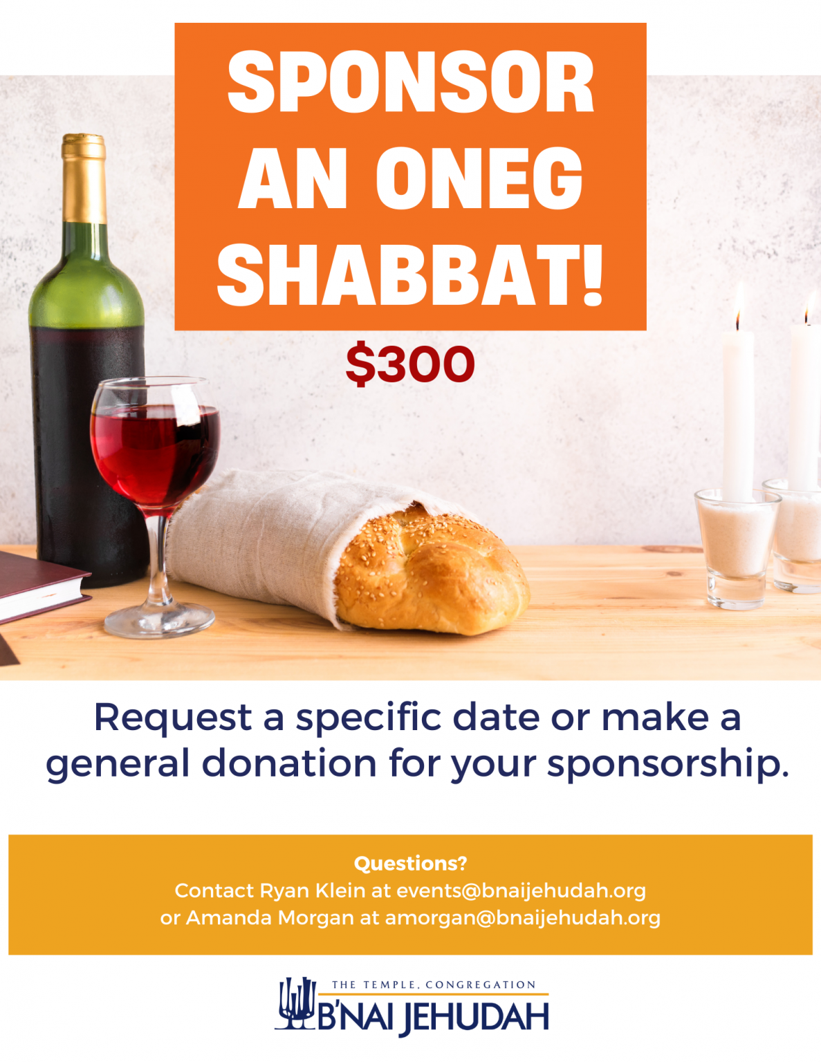 Shabbat - The Temple, Congregation B'nai Jehudah