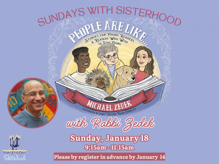 Sisterhood: “People are Like…” with Rabbi Zedek - The Temple ...